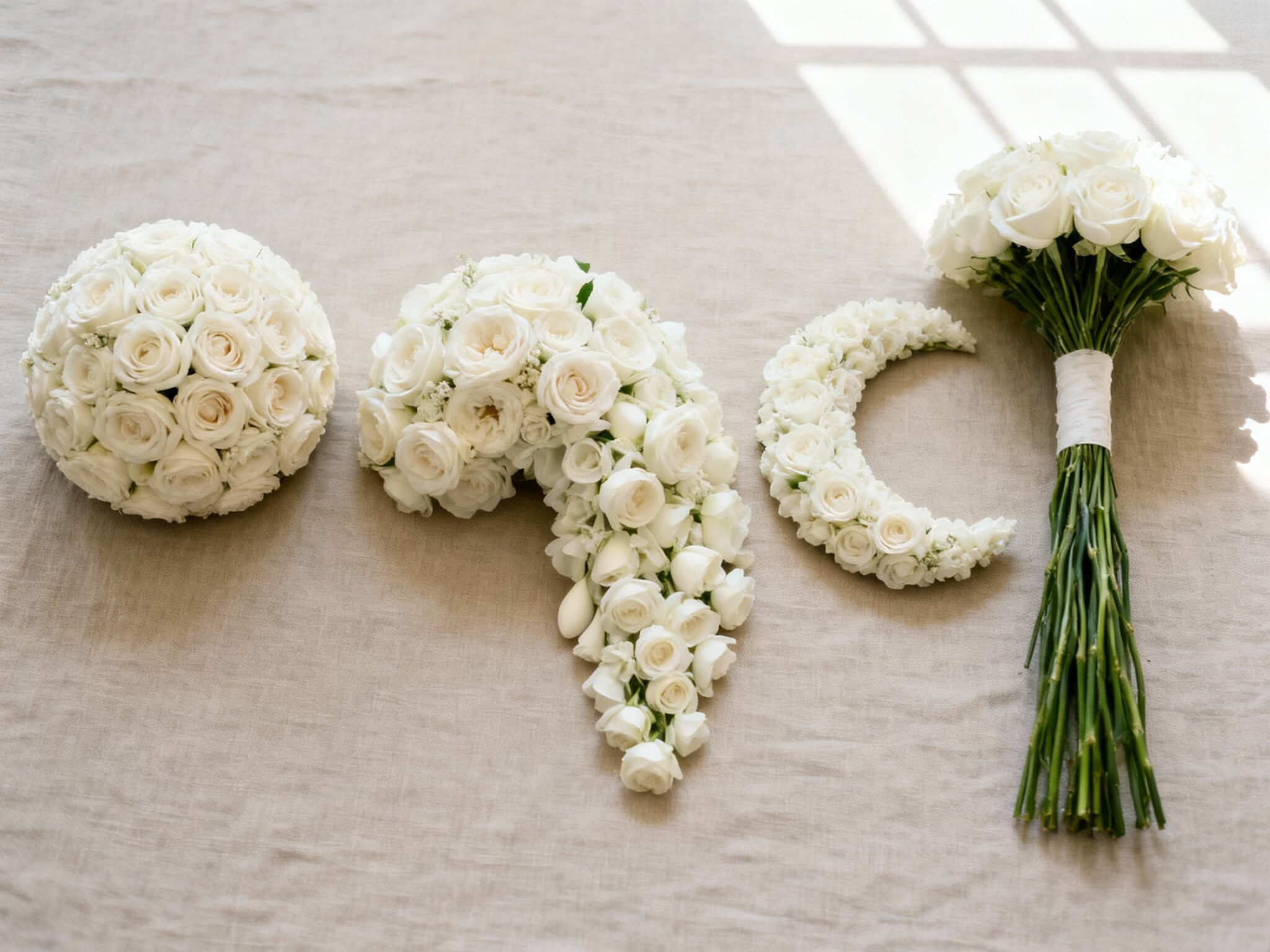 Top 5 White Rose Wedding Bouquet Shapes That Photograph Best (From ...